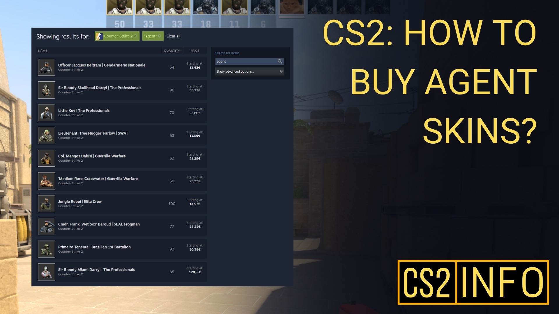 How to Buy Agent Skins in CS2? – cs2info